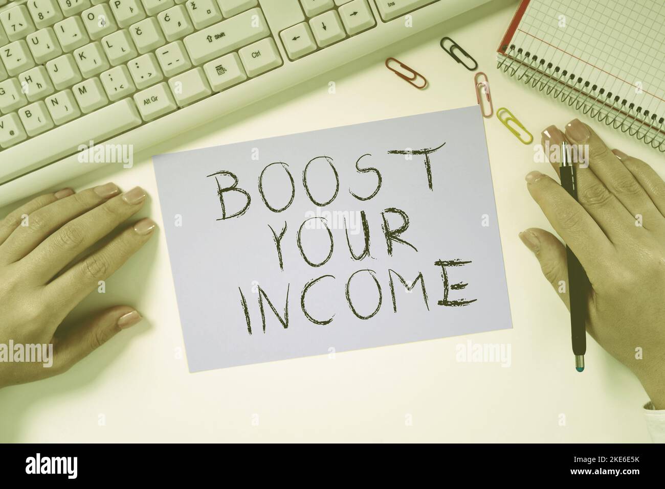 Inspiration showing sign Boost Your Income. Business idea improve your ...