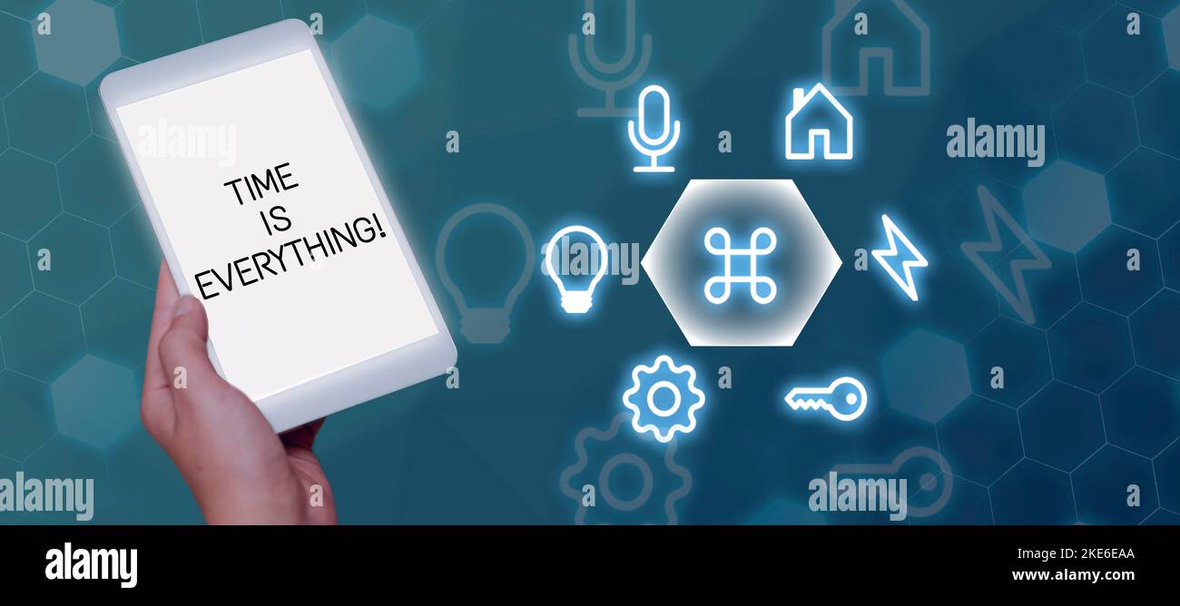 Inspiration showing sign Time Is Everything. Concept meaning ...