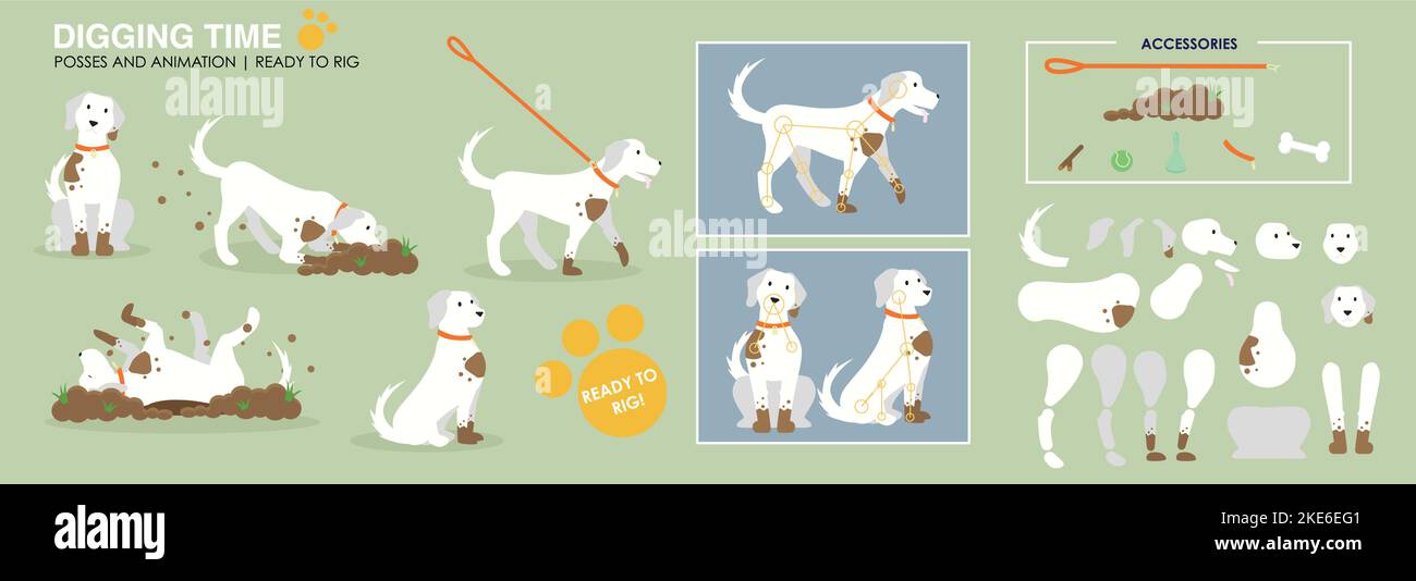 Cartoon dog digging Stock Vector Images - Alamy