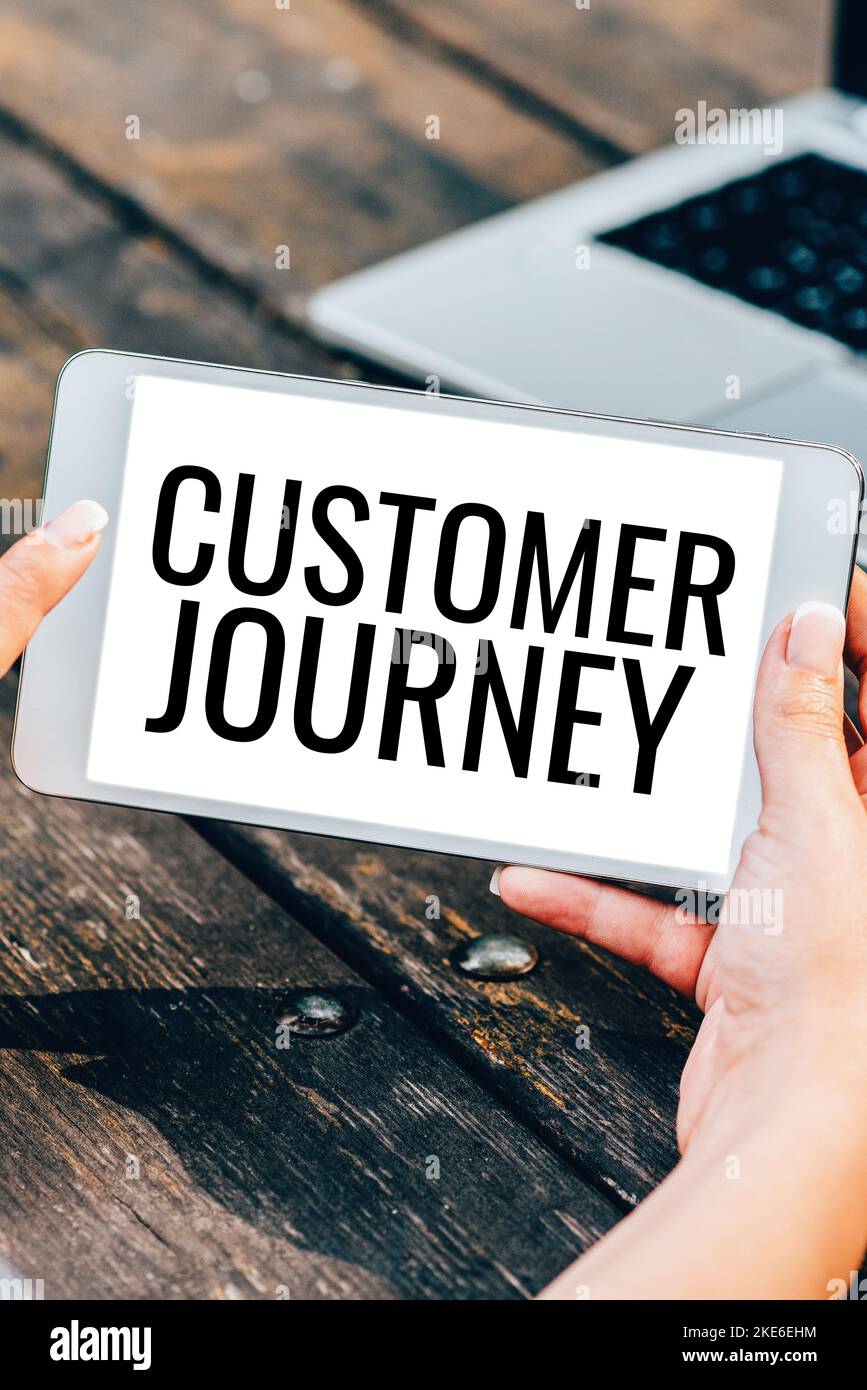 Text caption presenting Customer Journey. Business approach complete ... Text caption presenting Customer Journey. Business approach complete ...