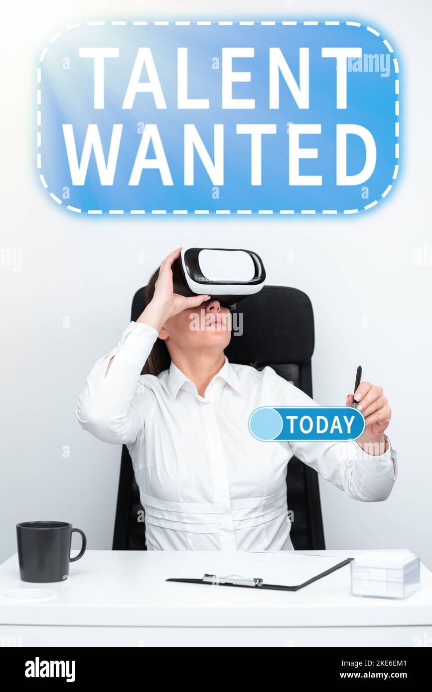 Inspiration showing sign Talent Wanted. Word Written on method of ...