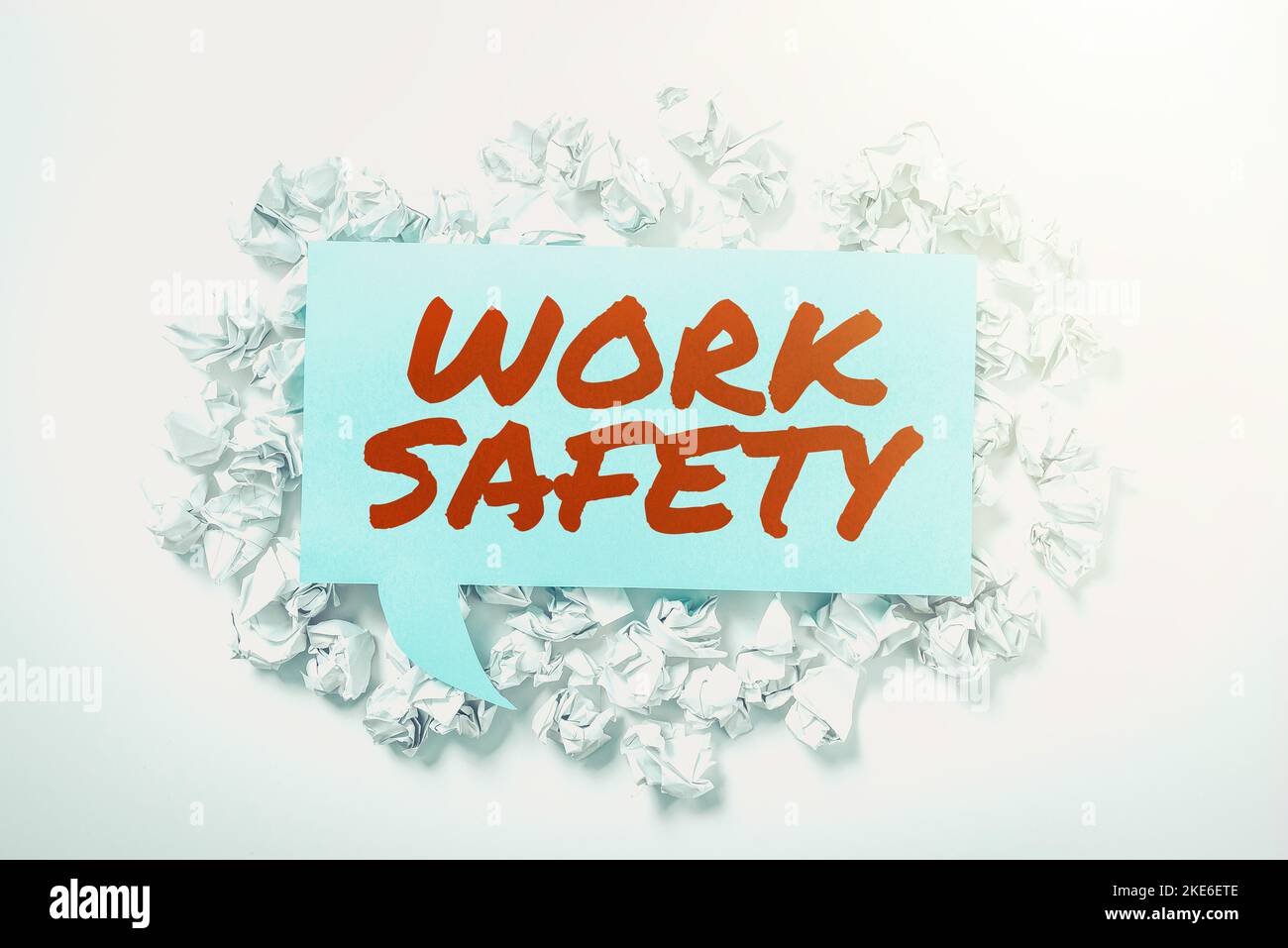 Text sign showing Work Safety. Word for preventive measures applied by ...
