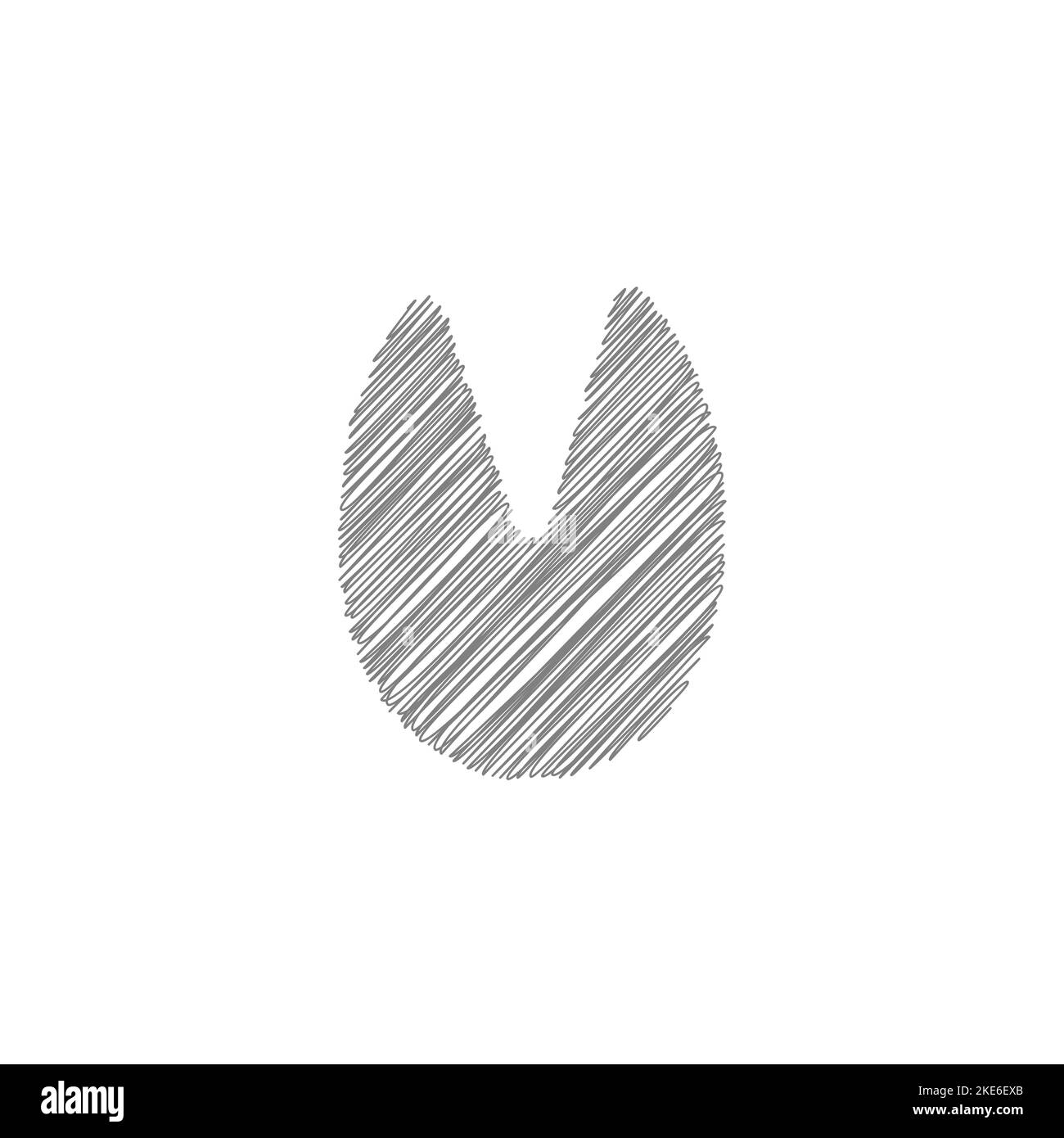 Horse trail grey sketch vector icon. Sketch design modern web art ...