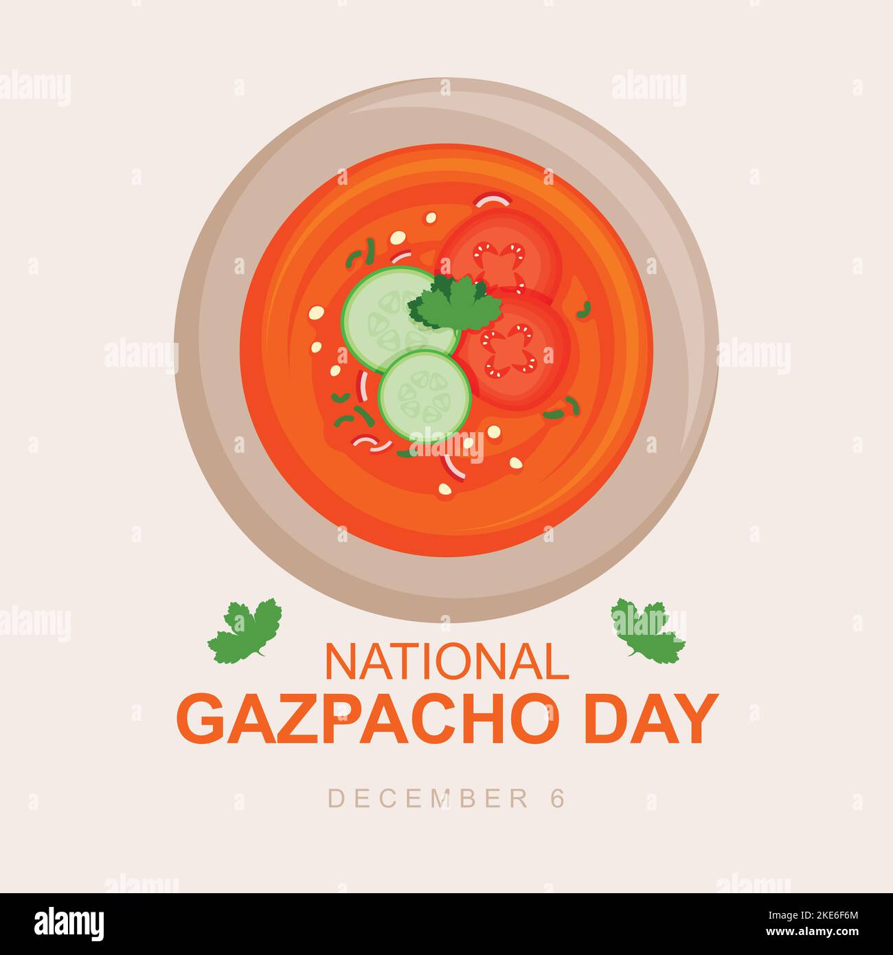 National gazpacho day background. Design with delicious cucumber ...