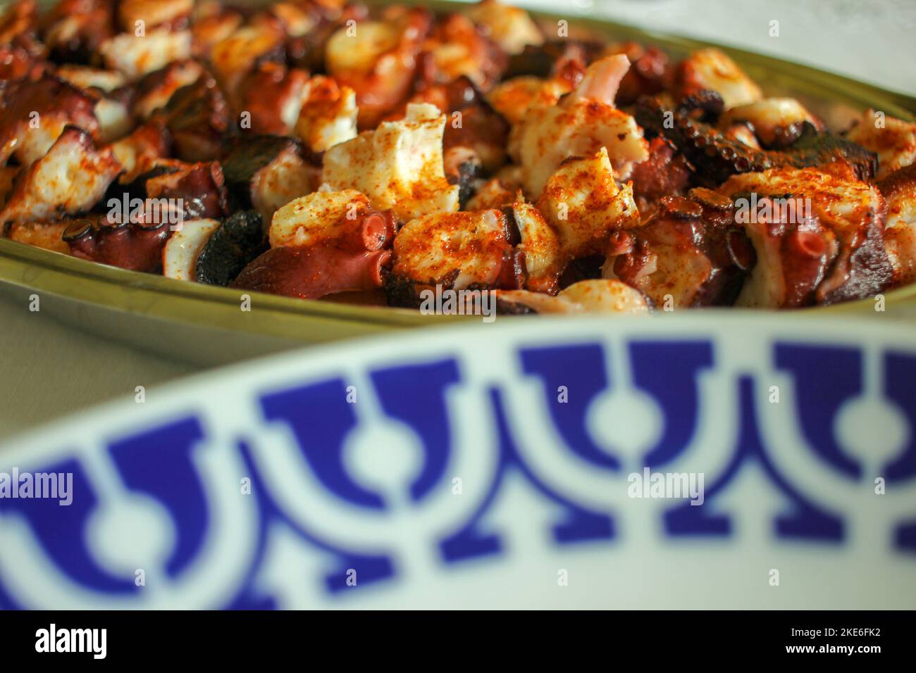 Polbo a feira is a delicious dish typical from Galicia, Spain Stock ...