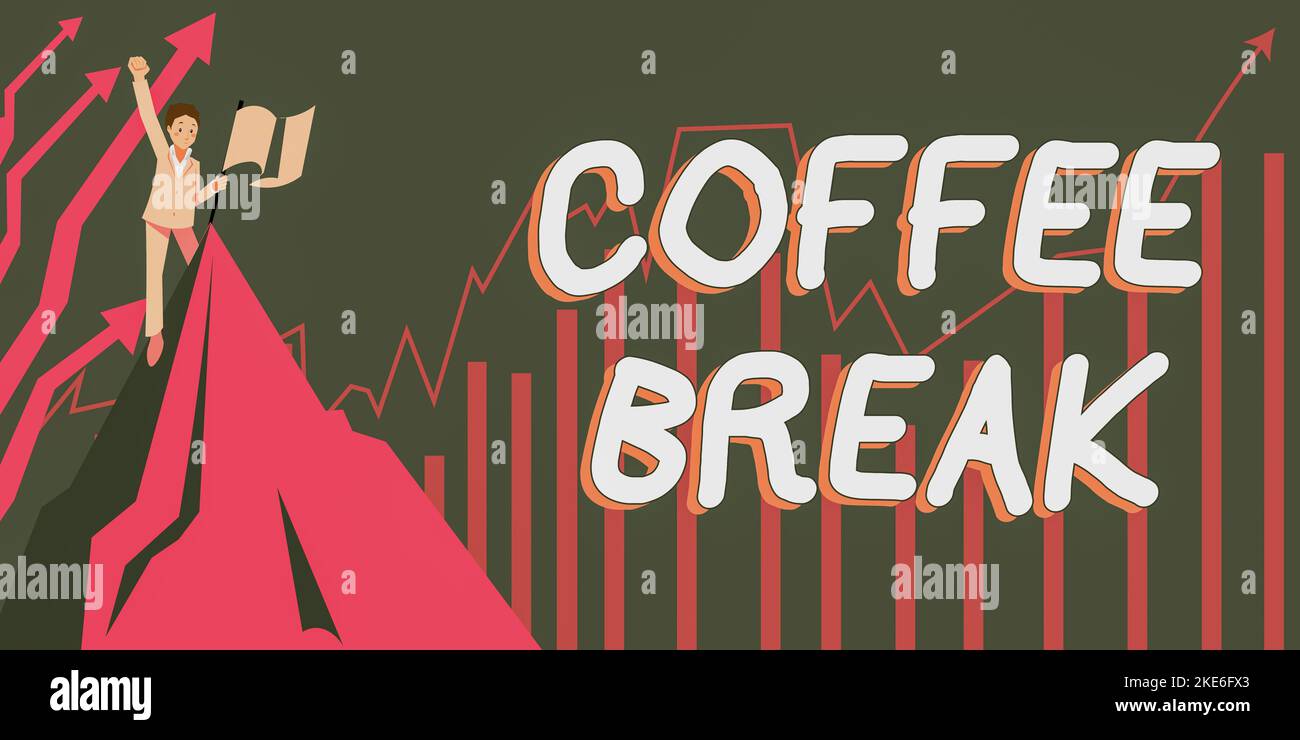 Conceptual display Coffee Break. Internet Concept short time allotted ...