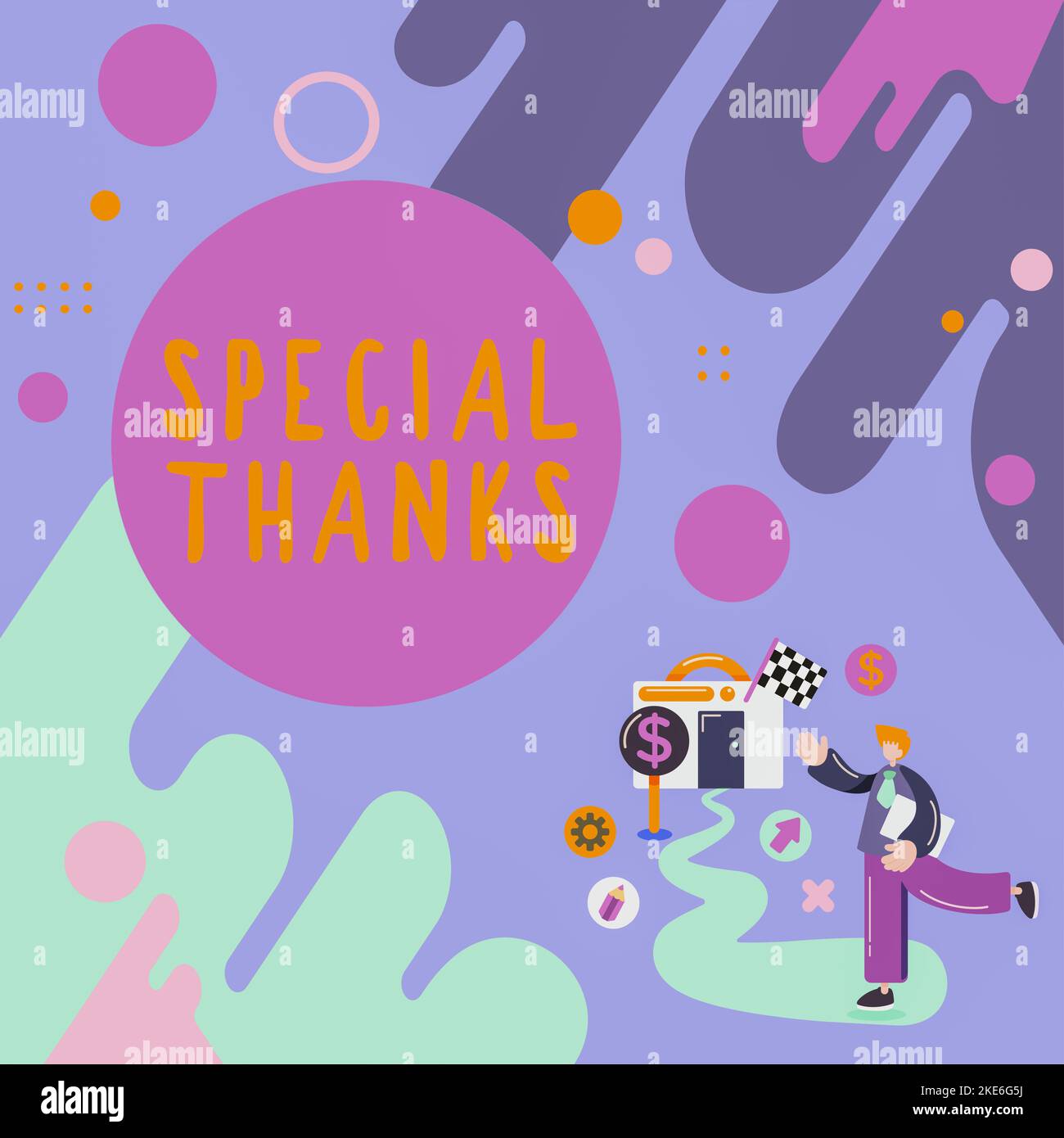 Text caption presenting Special Thanks. Concept meaning appreciating ...