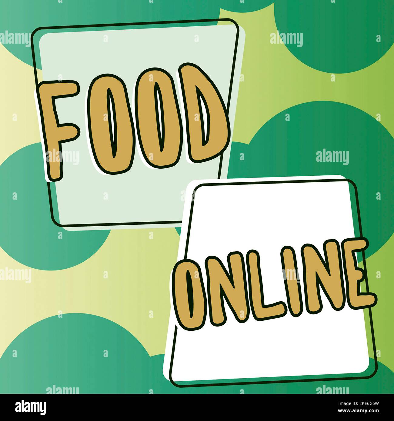 Text sign showing Food Online. Concept meaning variety of food set up ...
