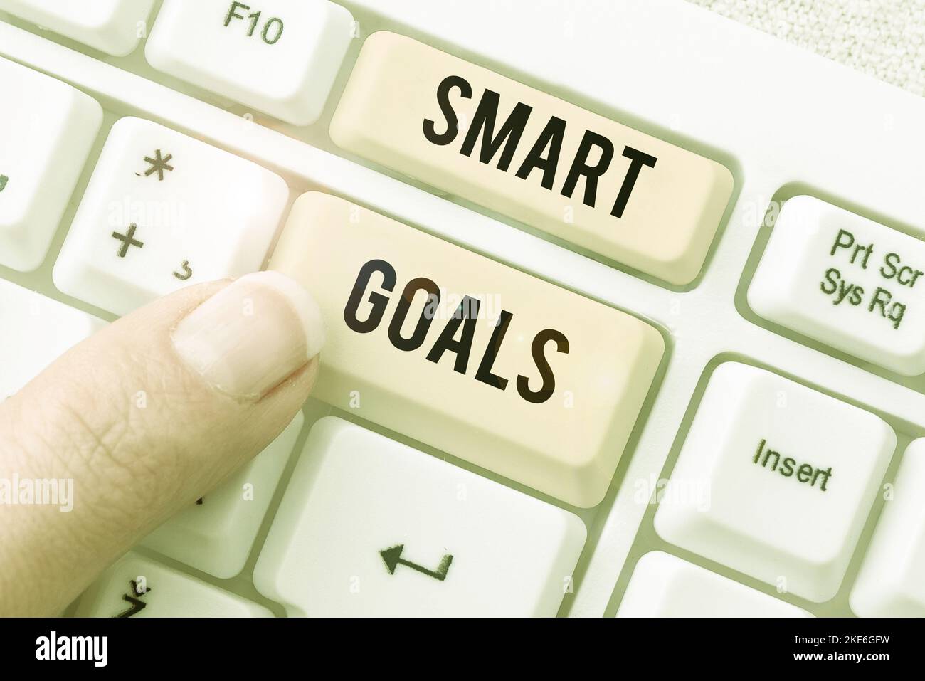 Text caption presenting Smart Goals. Business approach mnemonic used as ...
