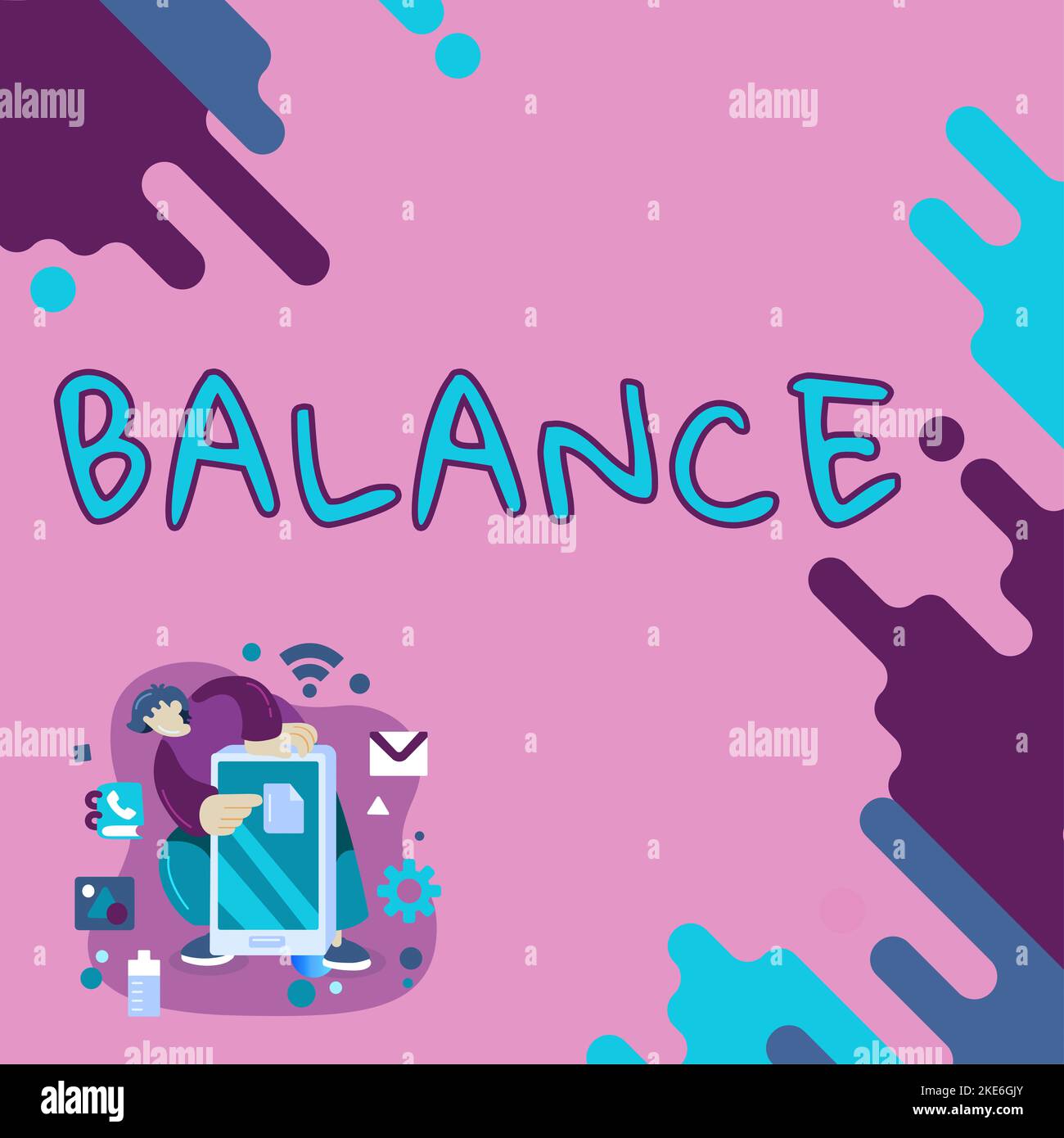 Hand writing sign Balance. Word for condition in which different ...