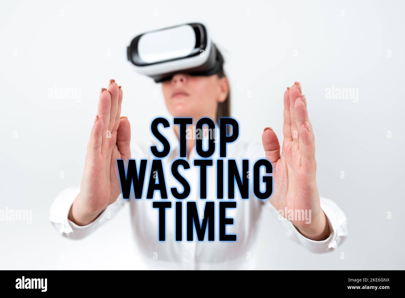 Text sign showing Stop Wasting Time. Word for Organizing Management ...