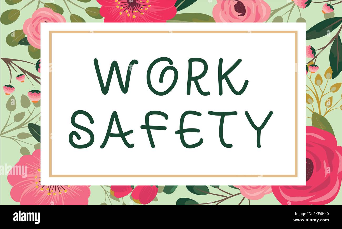 Conceptual caption Work Safety. Word for preventive measures applied by ... Conceptual caption Work Safety. Word for preventive measures applied by ...