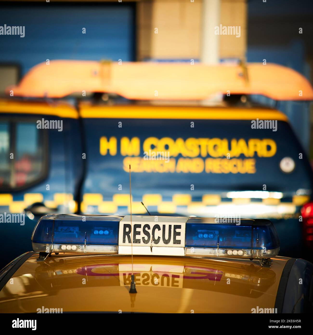 HM coastguard search and rescue vehicles at Fleetwood lifeboat station ...