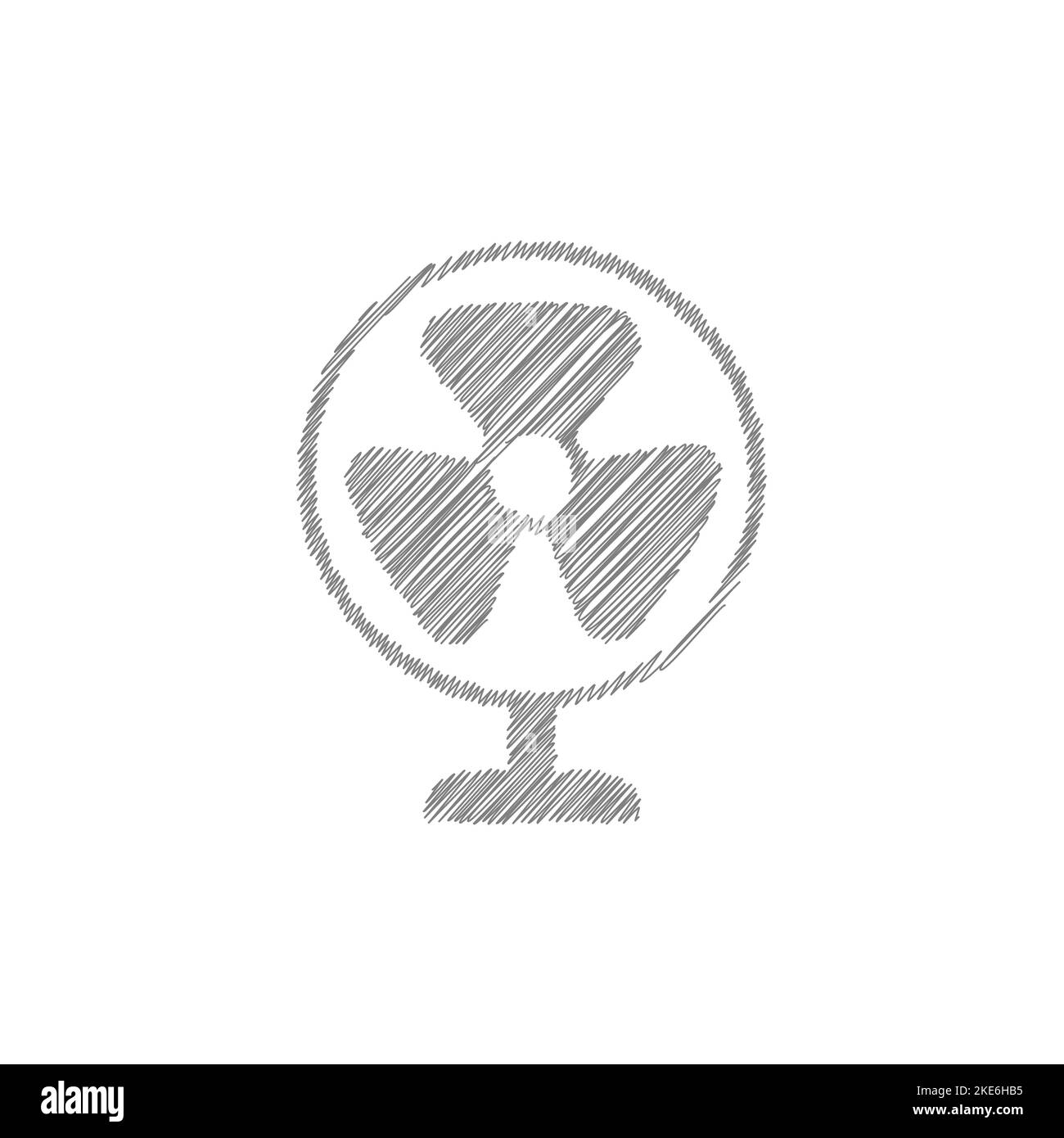 Fan grey sketch vector icon. Jet turbine sign. Ventilator symbol Stock ...