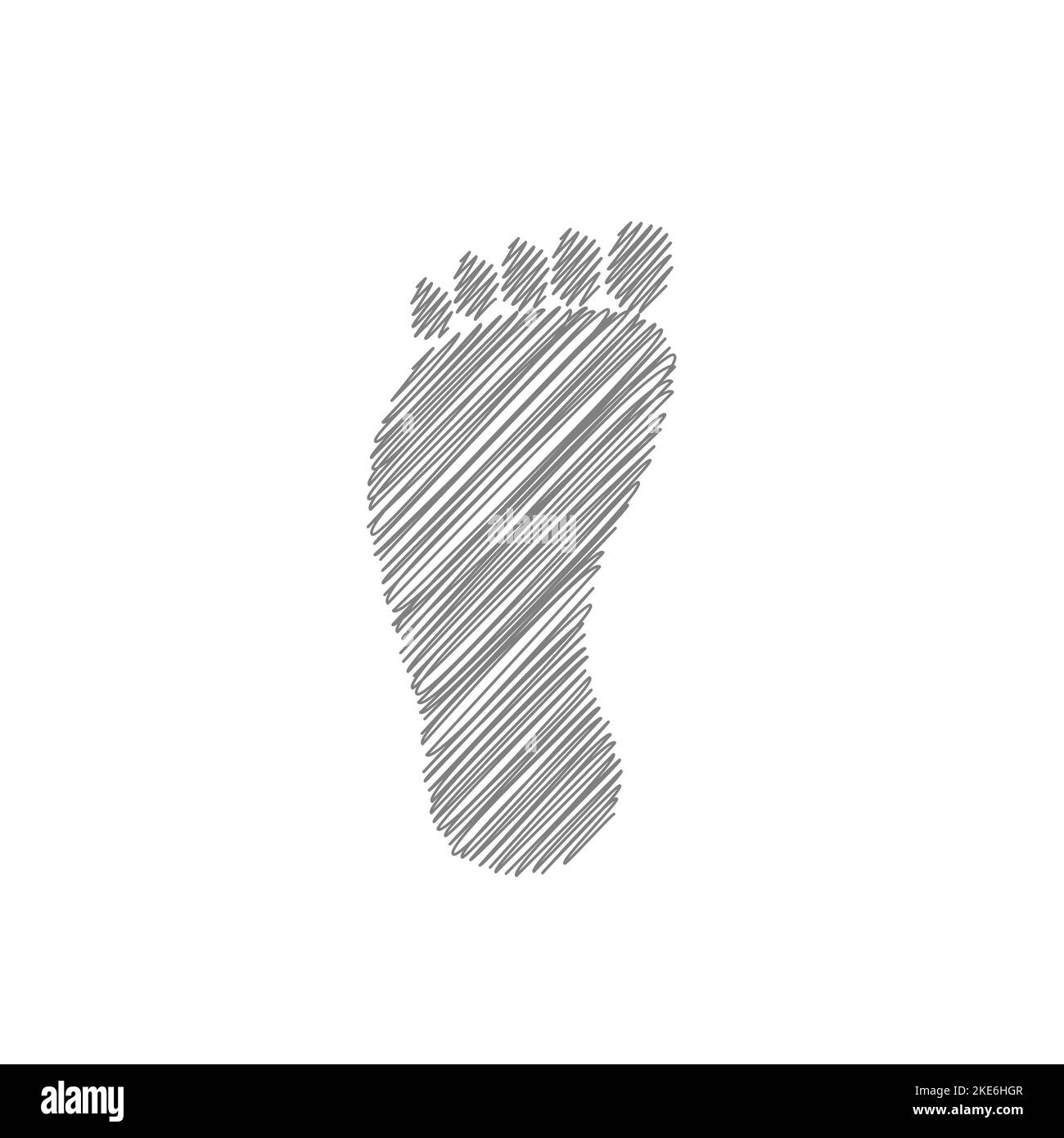 Human trail grey sketch vector icon. Step footprints paths Stock Vector ...