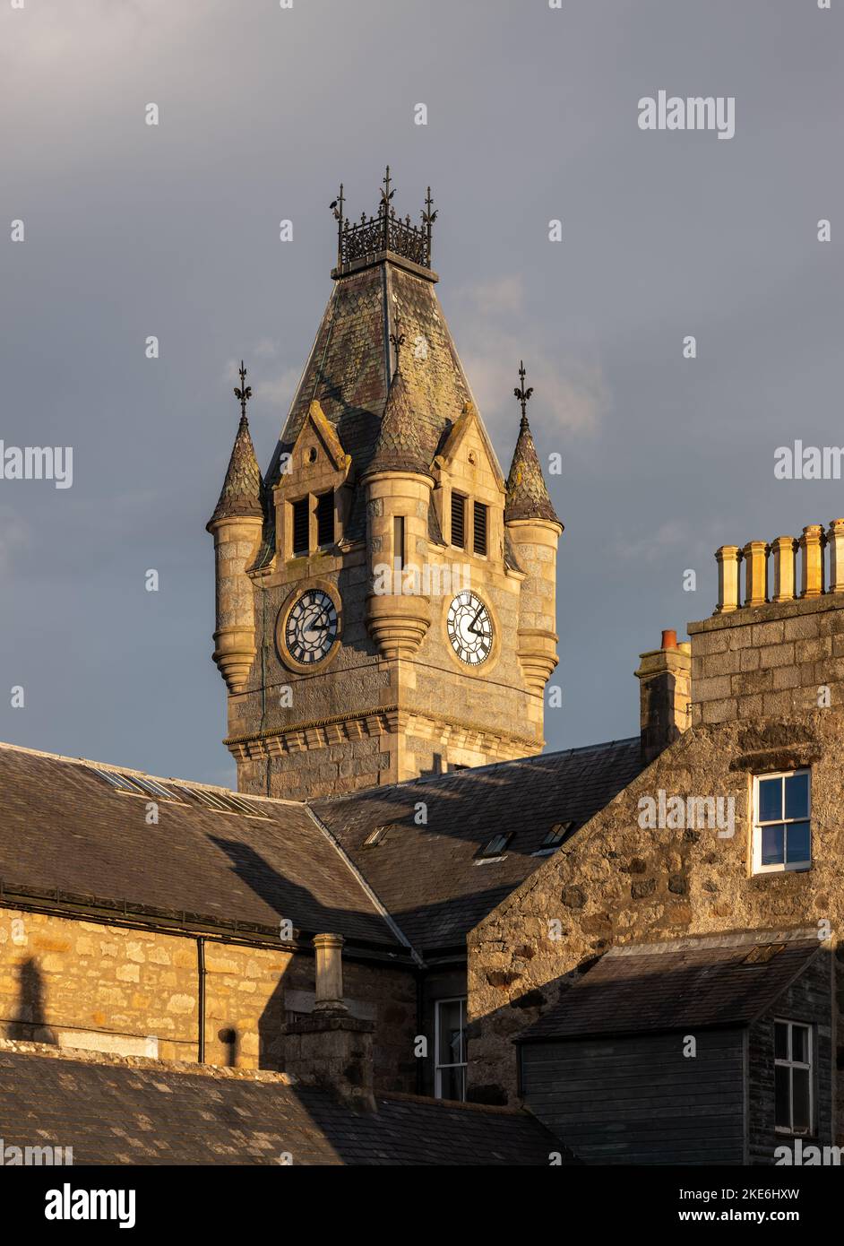 9 November 2022. Huntly, Aberdeenshire, Scotland. This is the Clock ...