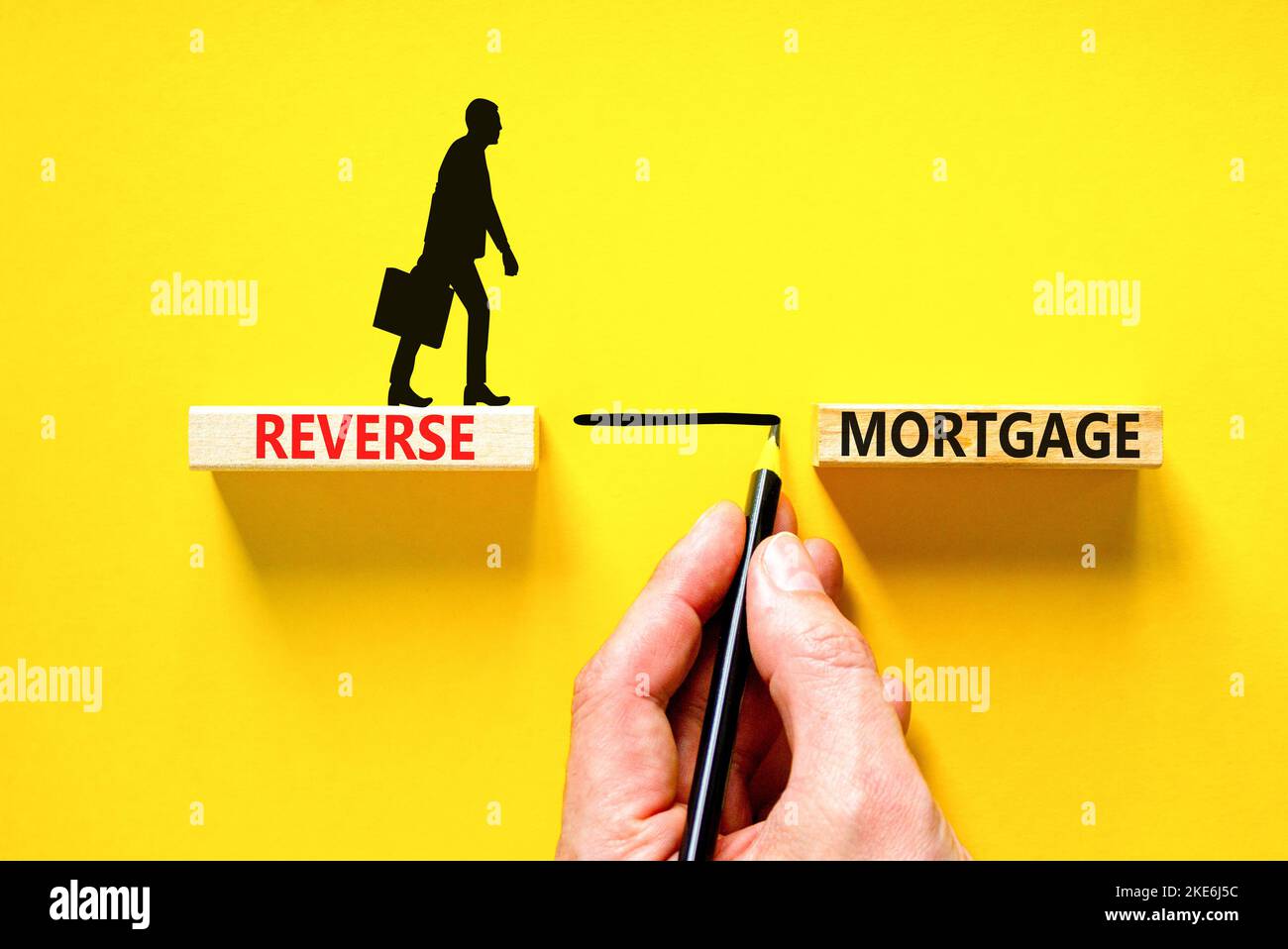 Reverse mortgage symbol. Concept words Reverse mortgage on wooden ...