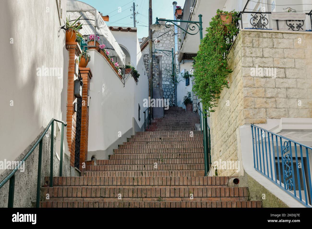 Capri, cluster of colorful houses, Italy Stock Photo - Alamy