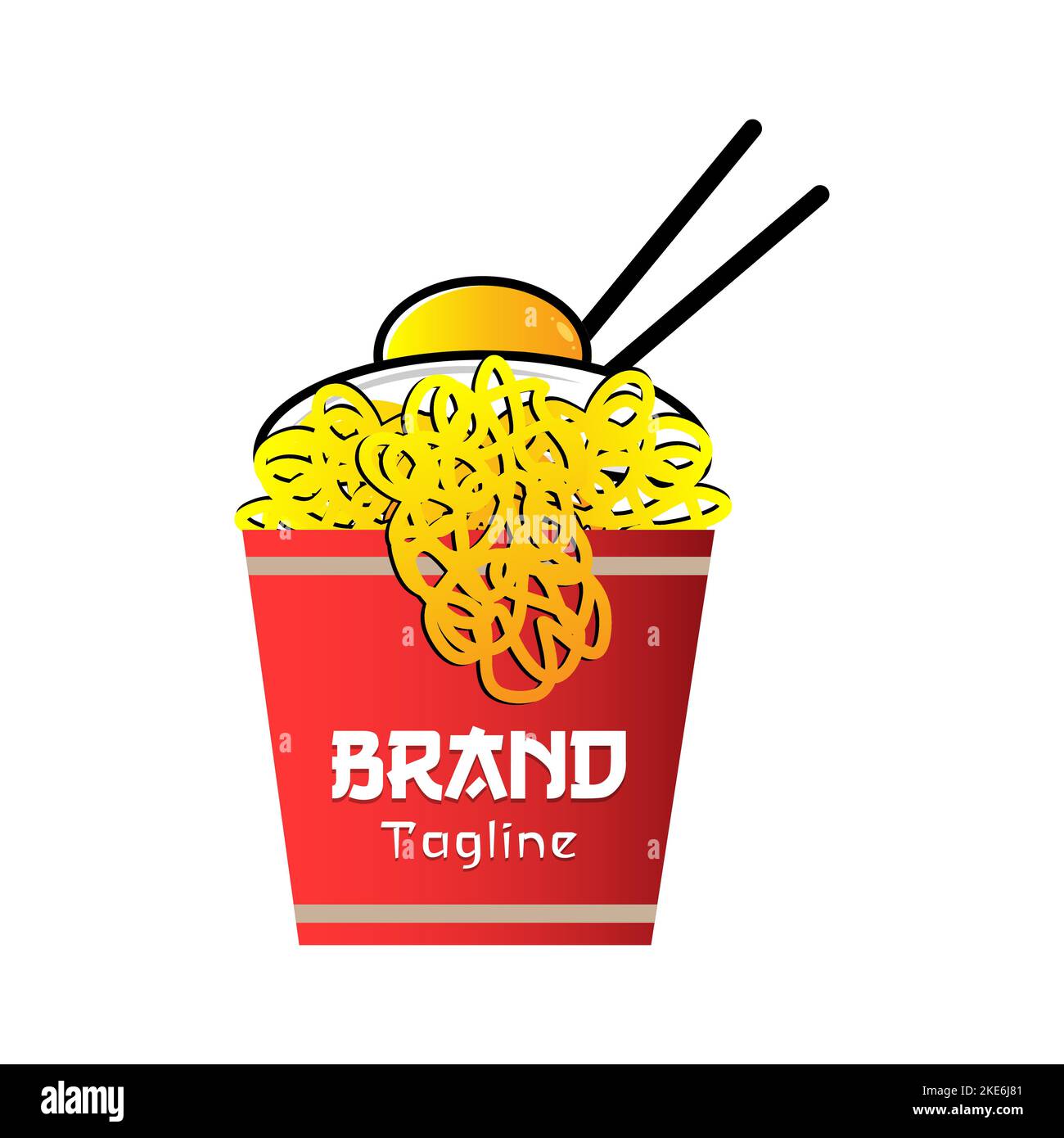 Chinese noodle logo design icon template. Noodles with eggs. Suitable ...