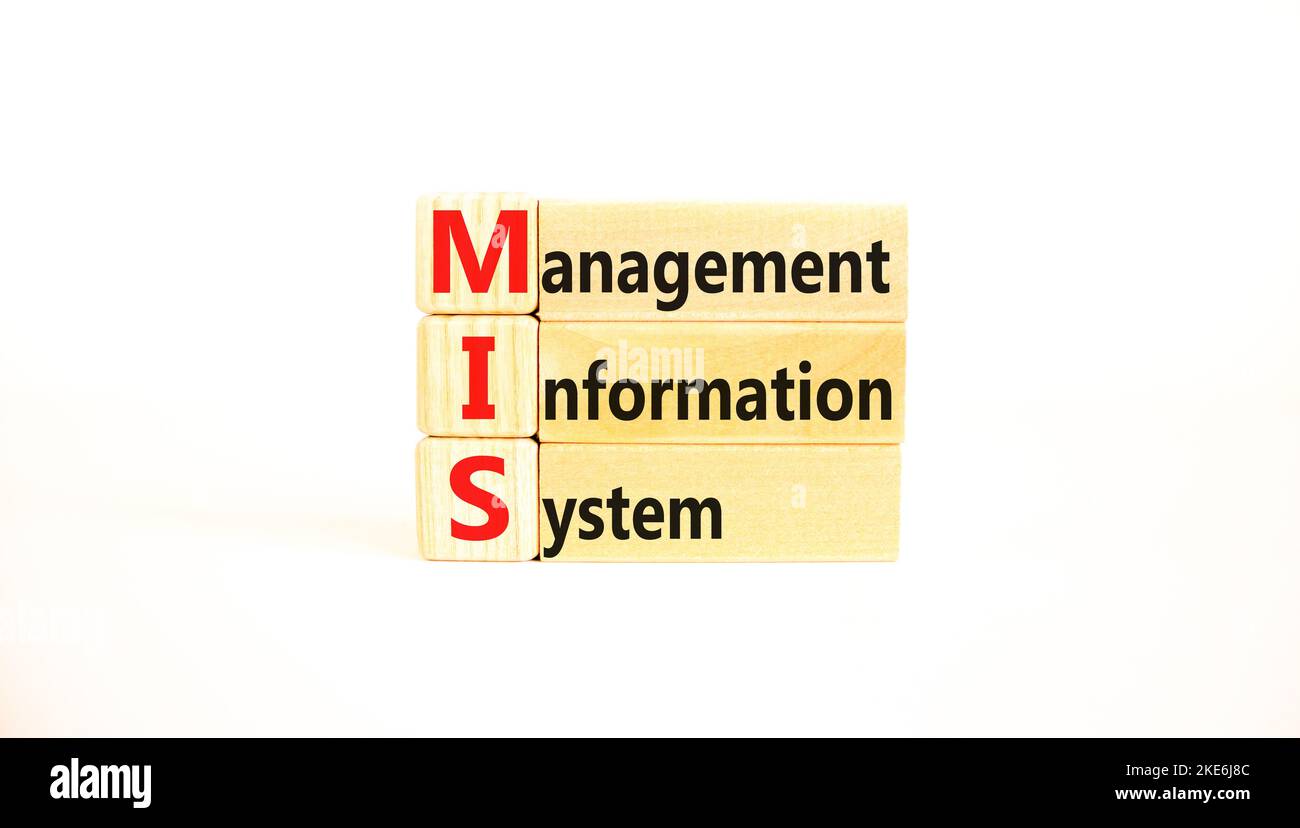MIS management information system symbol. Concept words MIS management information system on ...