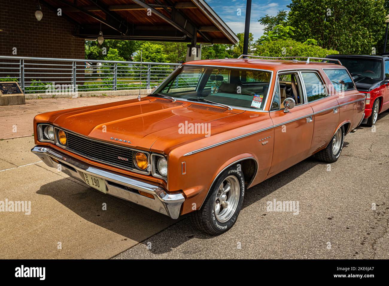 Des Moines, IA - July 02, 2022: High perspective front corner view of a ...