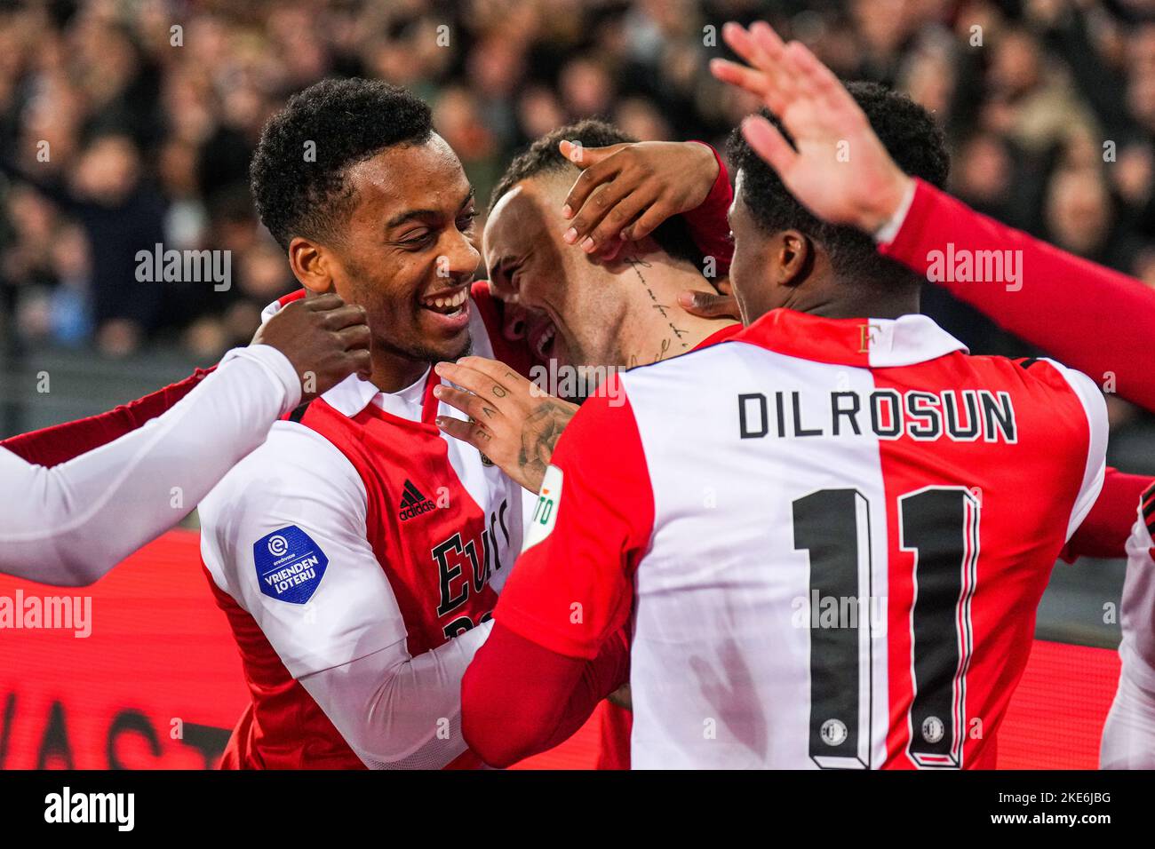 Rotterdam - Quilindschy Hartman of Feyenoord celebrates the 1-0 during ...