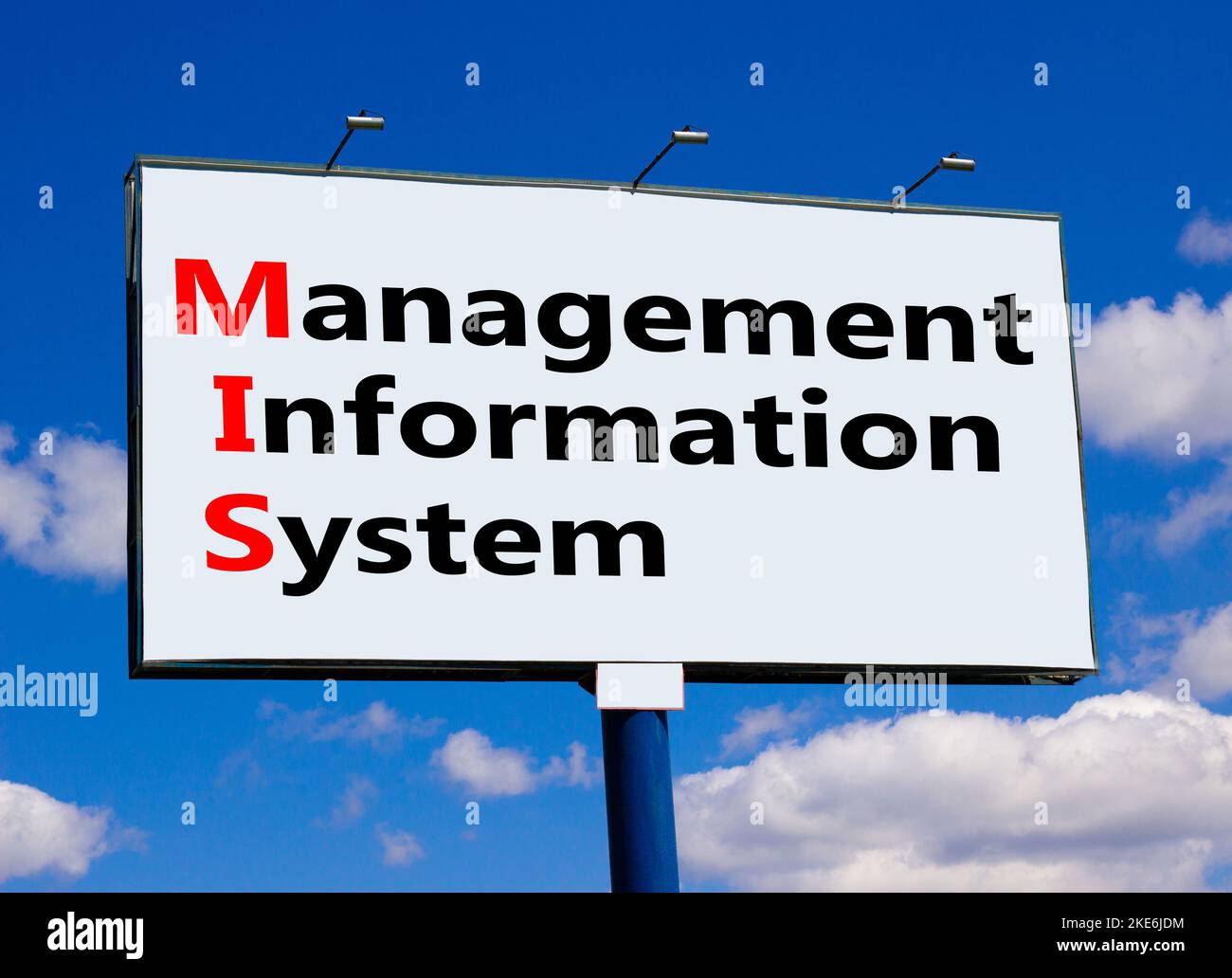MIS management information system symbol. Concept words MIS management information system on ...