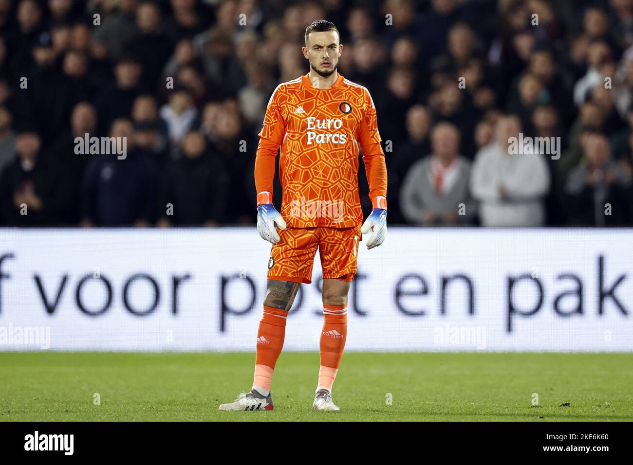 ROTTERDAM - Feyenoord goalkeeper Justin Bijlow during the Dutch Eredivisie match between ...