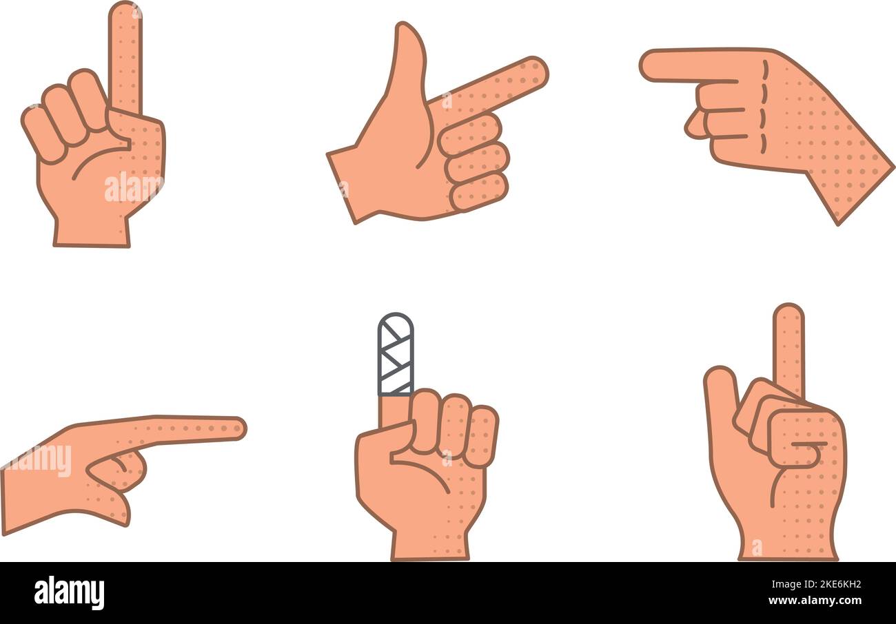 Set of different hand gestures icon Vector Stock Vector Image & Art - Alamy