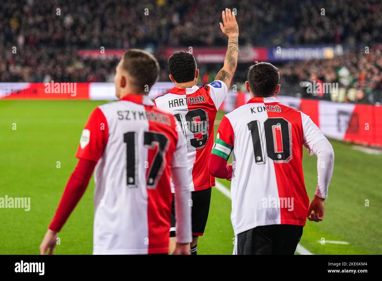 Rotterdam - Quilindschy Hartman of Feyenoord celebrates the 1-0 during ...