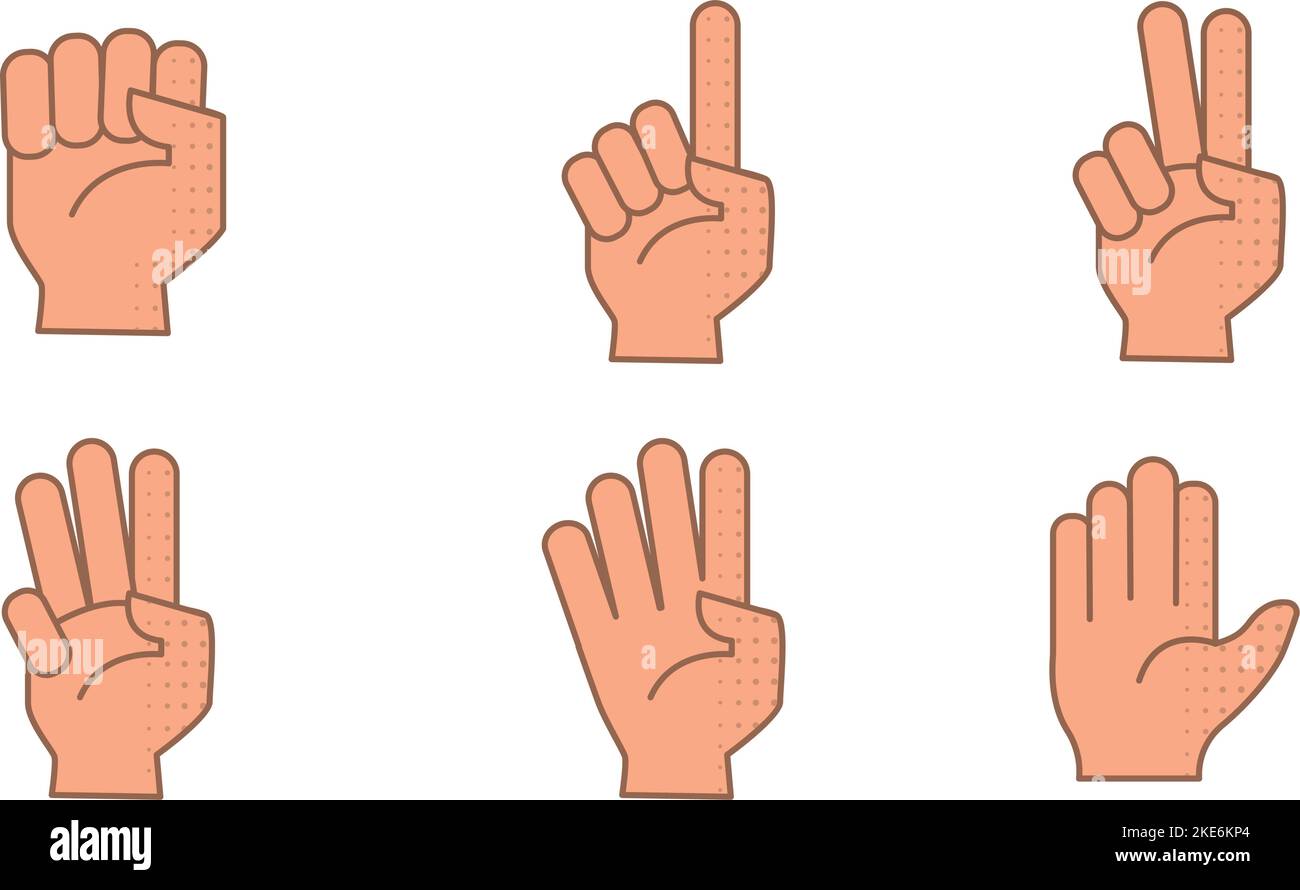 Set of different hand gestures icon Vector Stock Vector Image & Art - Alamy