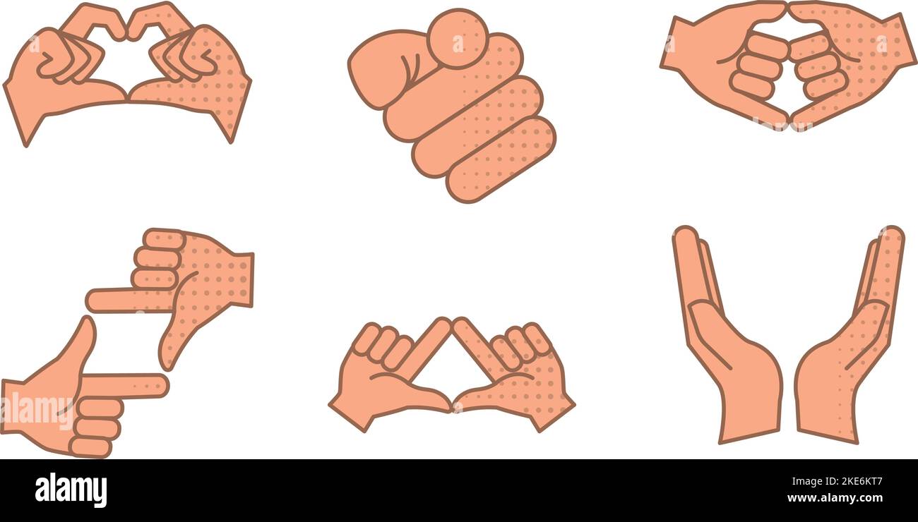 Set of different hand gestures icon Vector Stock Vector Image & Art - Alamy