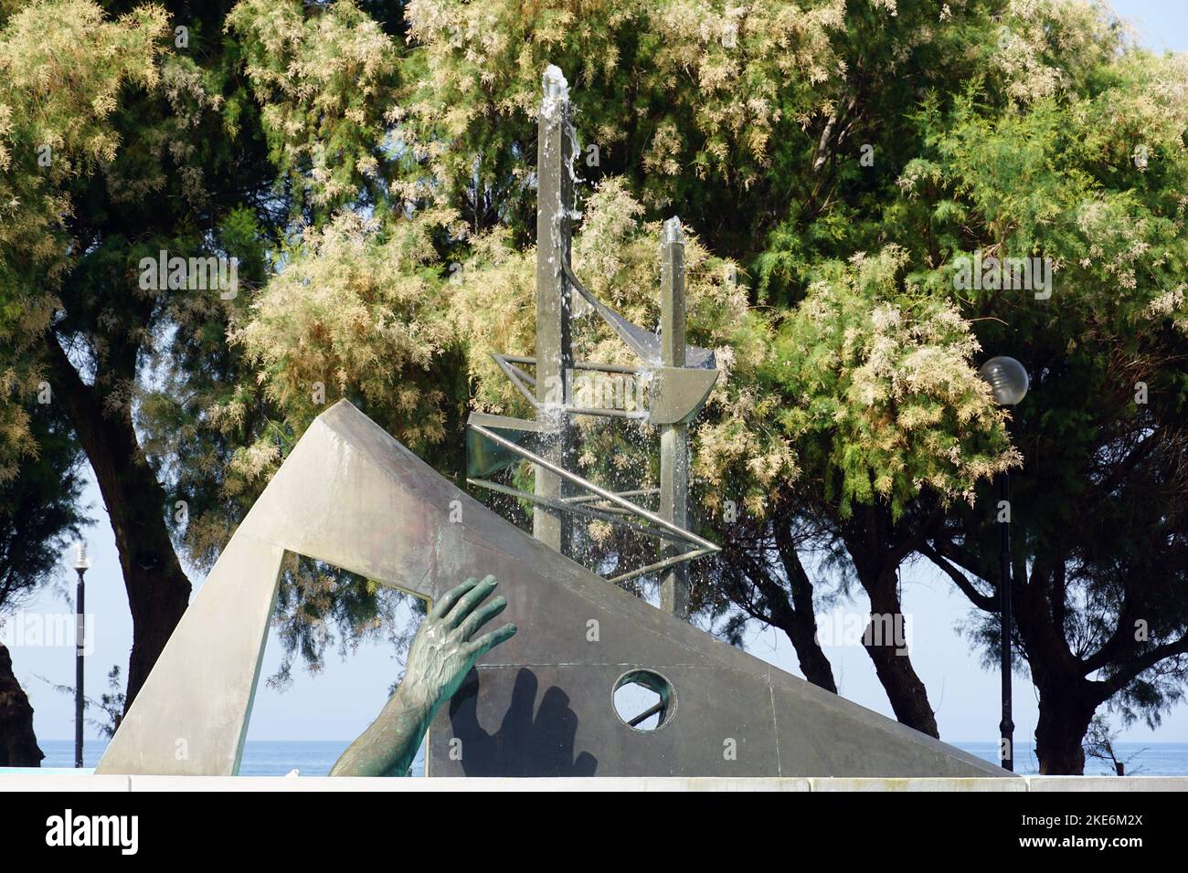 Hand monument, Talos Square, Chania, Hania, Crete, Greece, Europe Stock ...