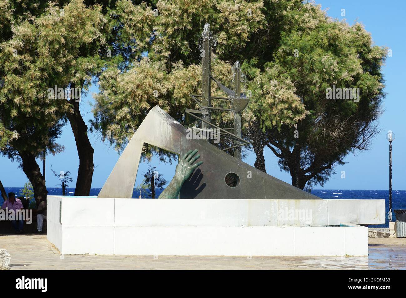 Hand monument, Talos Square, Chania, Hania, Crete, Greece, Europe Stock ...