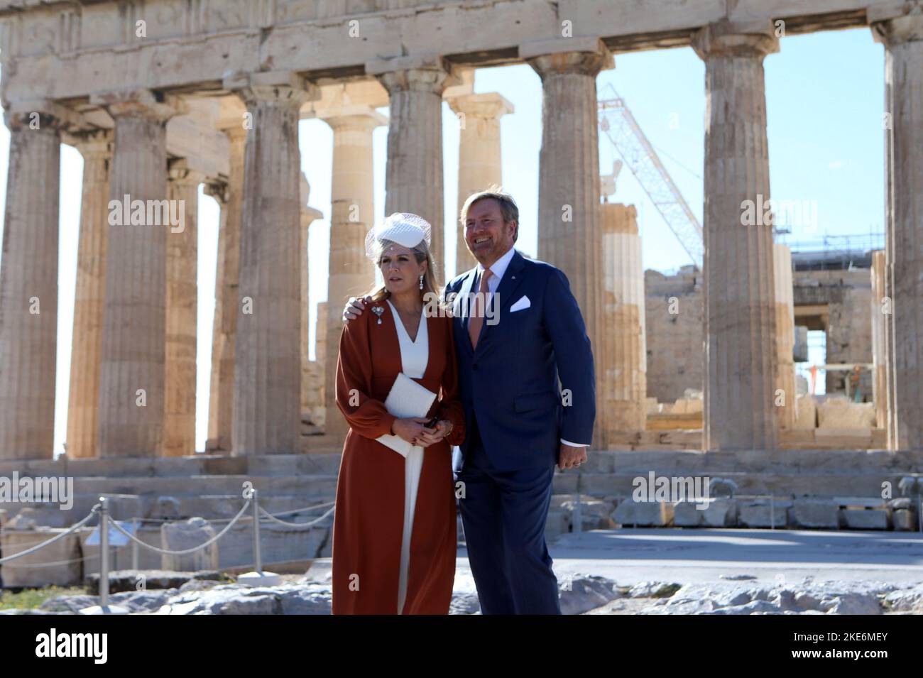 King WILLEM-ALEXANDER and Queen MAXIMA of Netherlands visit Acropolis ...
