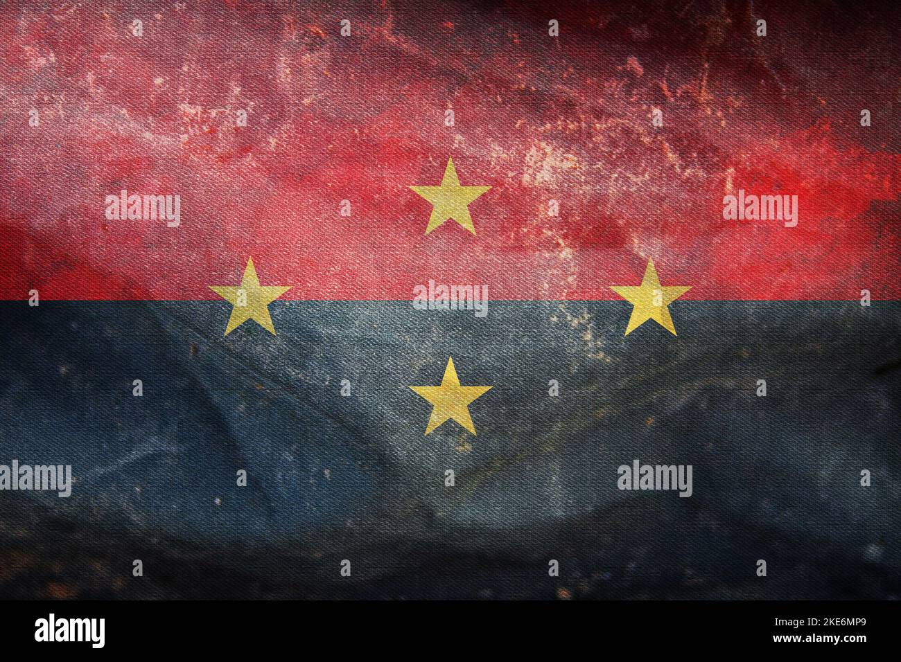 Top view of retro flag Norte de Santander Colombia with grunge texture ...