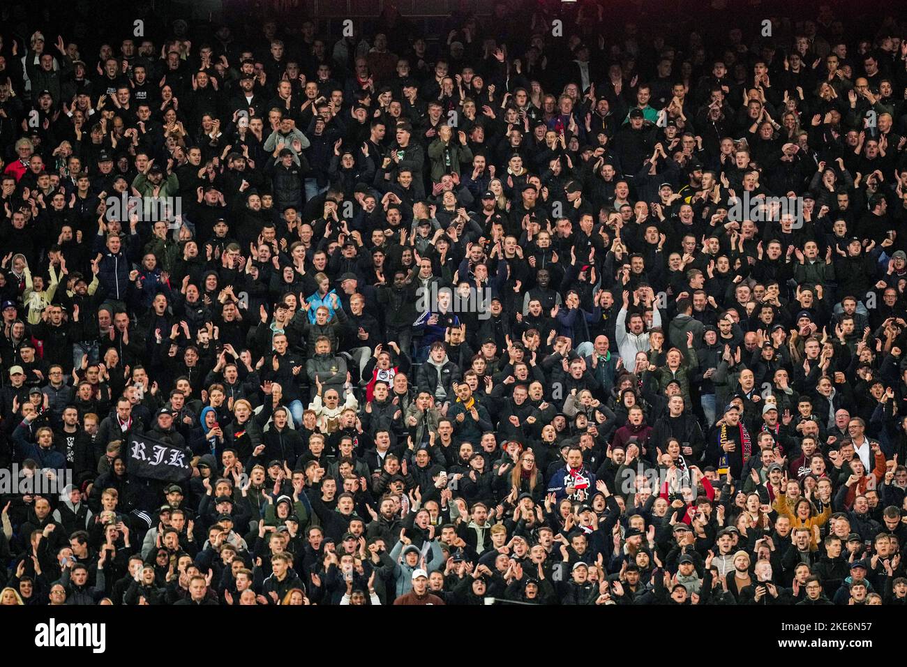 Rotterdam - Supporters of Feyenoord during the match between Feyenoord ...