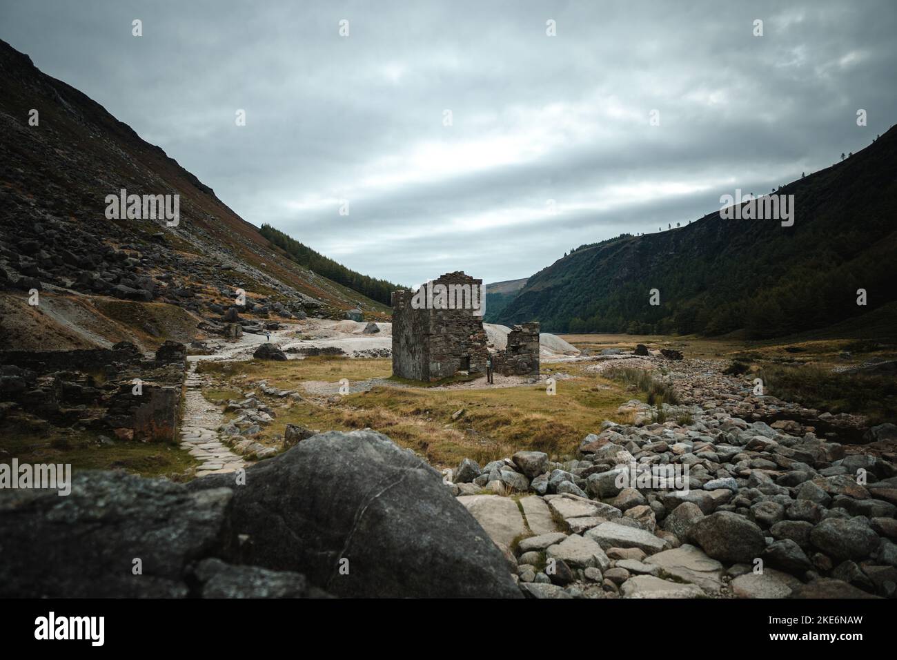 Old ruin in a former mine in Wicklow, Ireland Stock Photo - Alamy