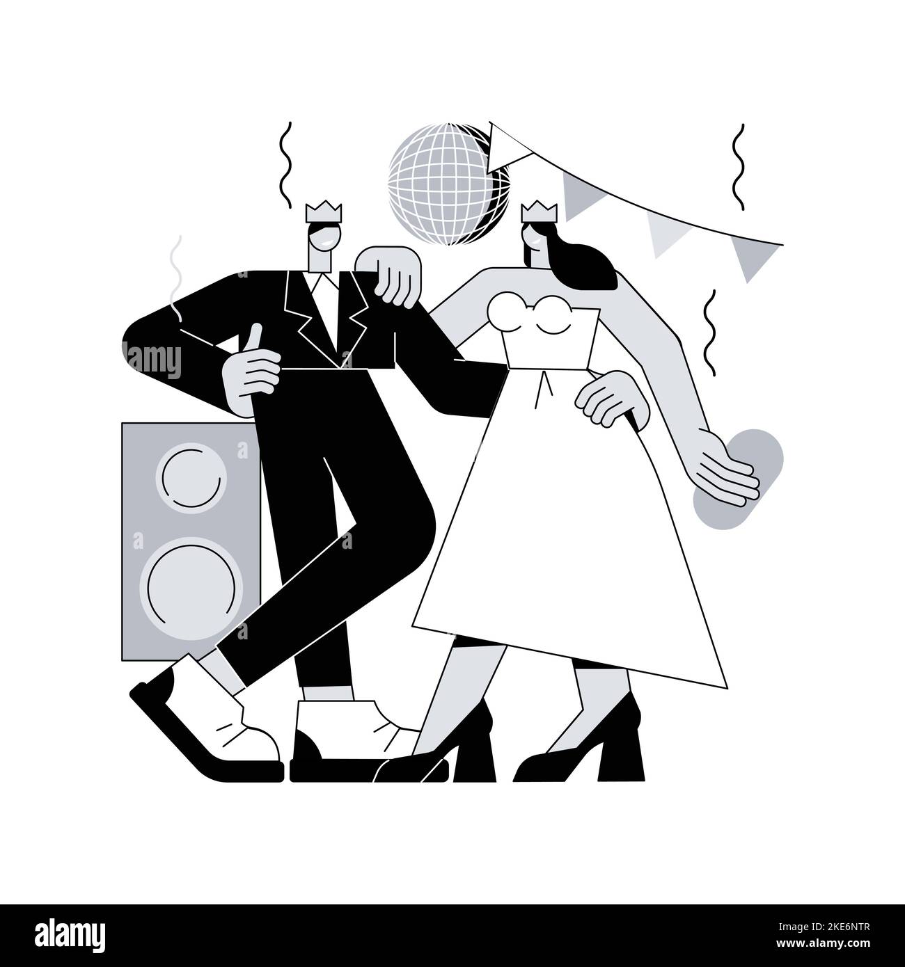 Prom party abstract concept vector illustration. Prom night invitation ...