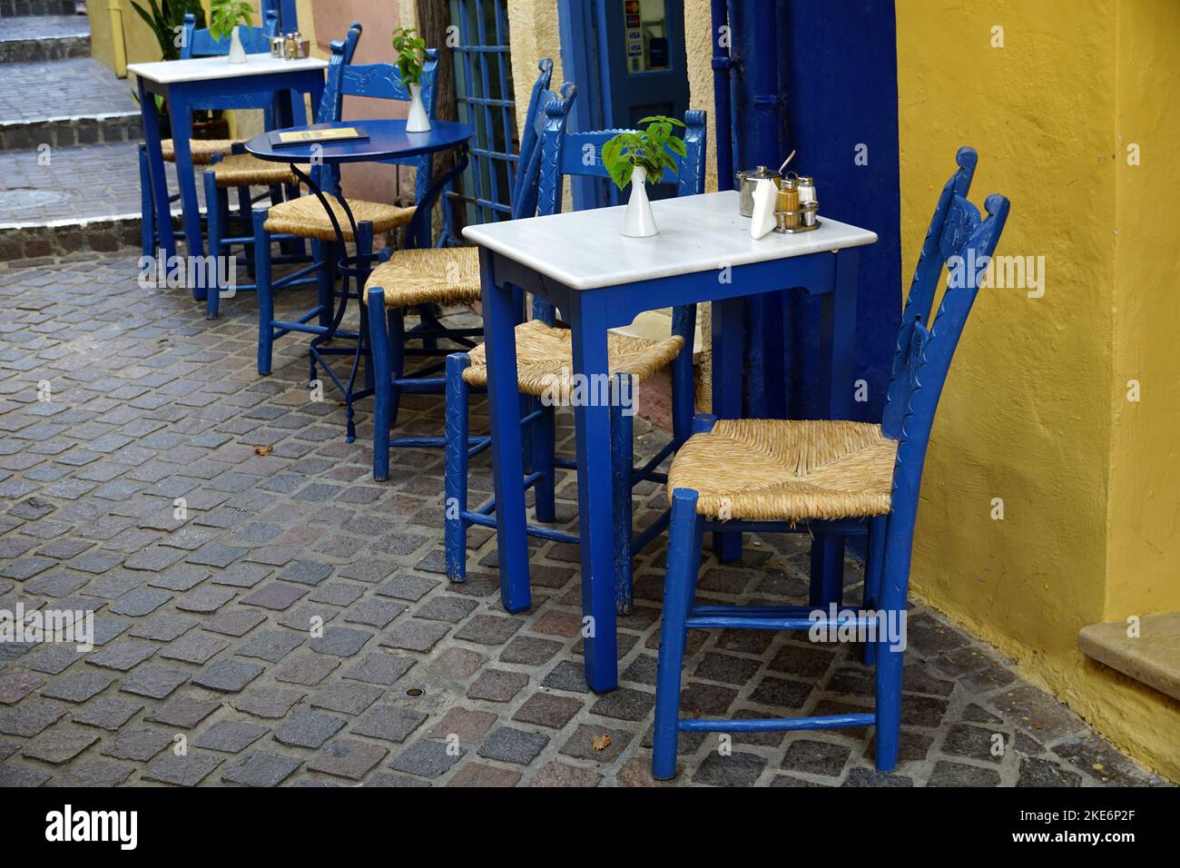 tavern, restaurant, downtown, Chania, Hania, Crete, Greece, Europe ...