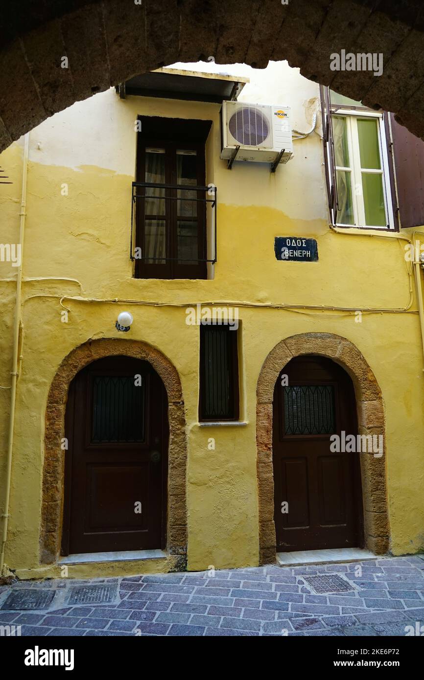 downtown, Chania, Hania, Crete, Greece, Europe Stock Photo - Alamy
