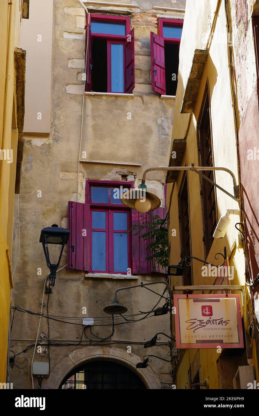 downtown, Chania, Hania, Crete, Greece, Europe Stock Photo - Alamy