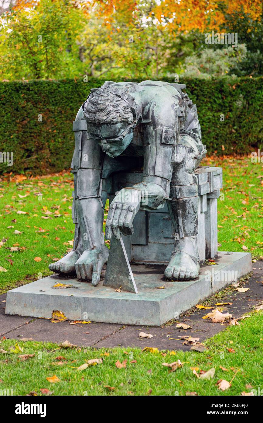 The figure of Sir Isaac Newton by Sir Eduardo Paolozzi ,Scottish ...