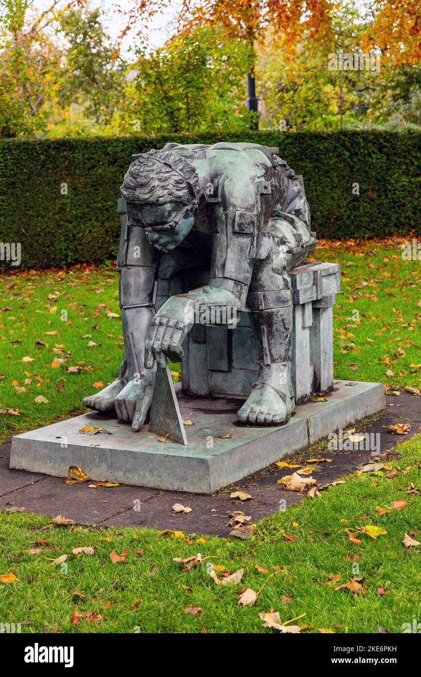 The figure of Sir Isaac Newton by Sir Eduardo Paolozzi ,Scottish ...