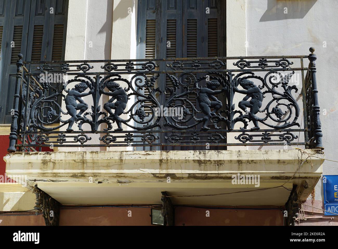 balcony, downtown, Chania, Hania, Crete, Greece, Europe Stock Photo - Alamy