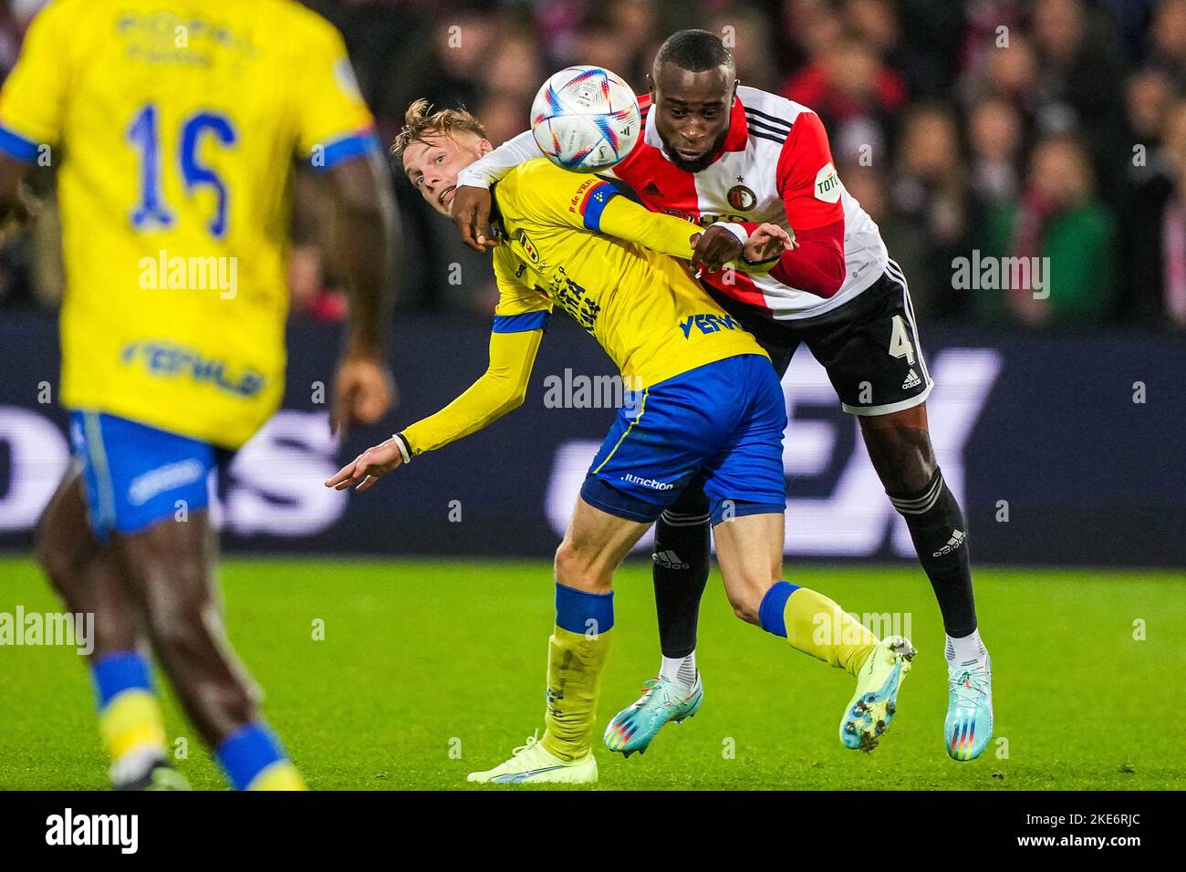 Rotterdam - Remco Balk of SC Cambuur, Lutsharel Geertruida of Feyenoord ...