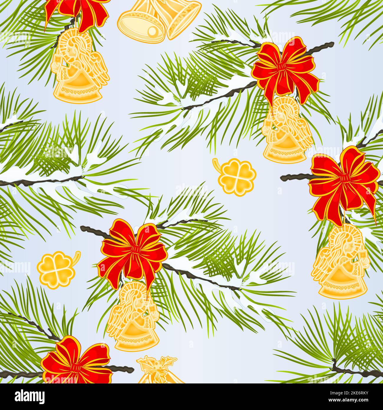Angel bells holly in Stock Vector Images - Alamy
