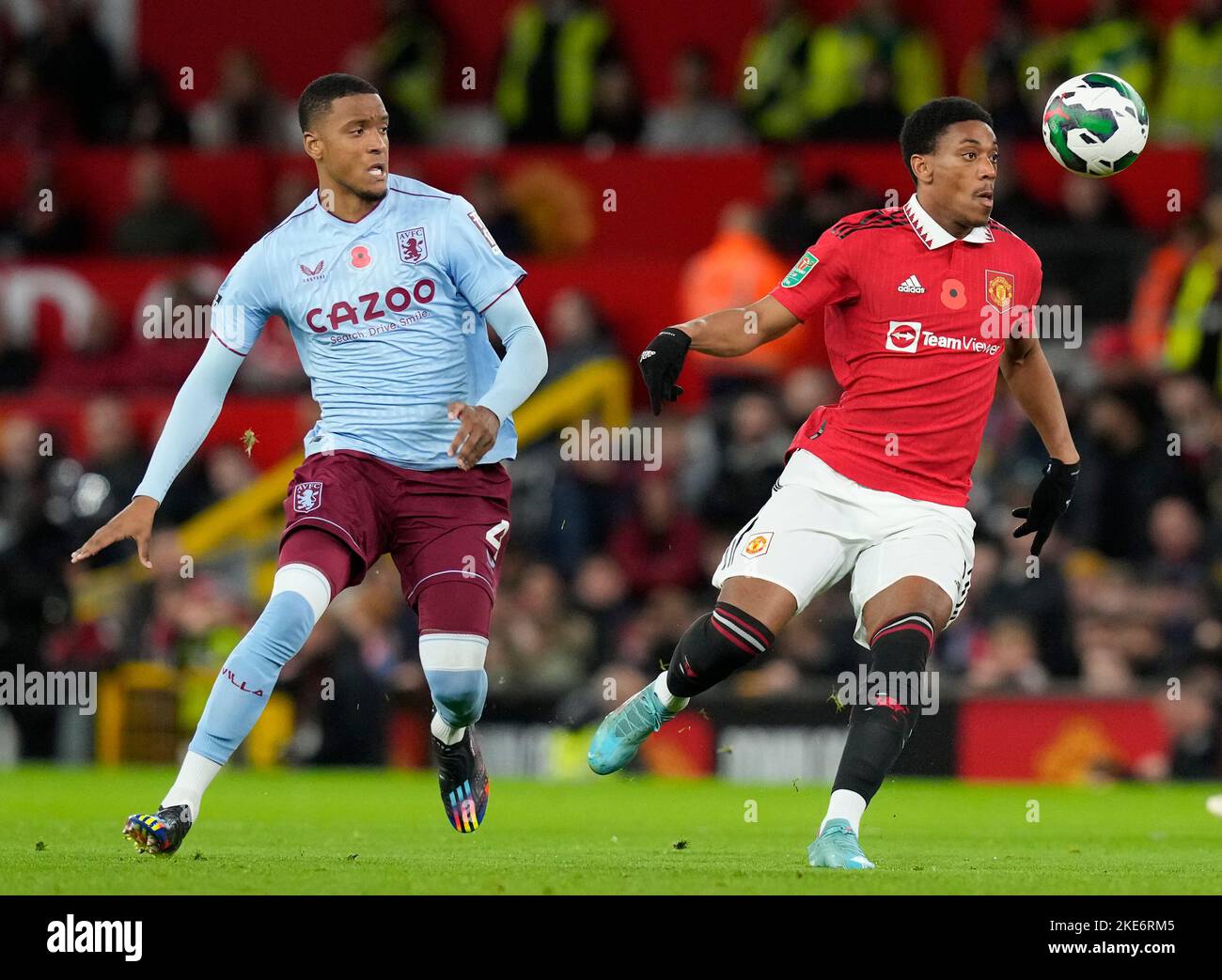 Manchester, England, 10th November 2022. Ezri Konsa of Aston Villa and ...