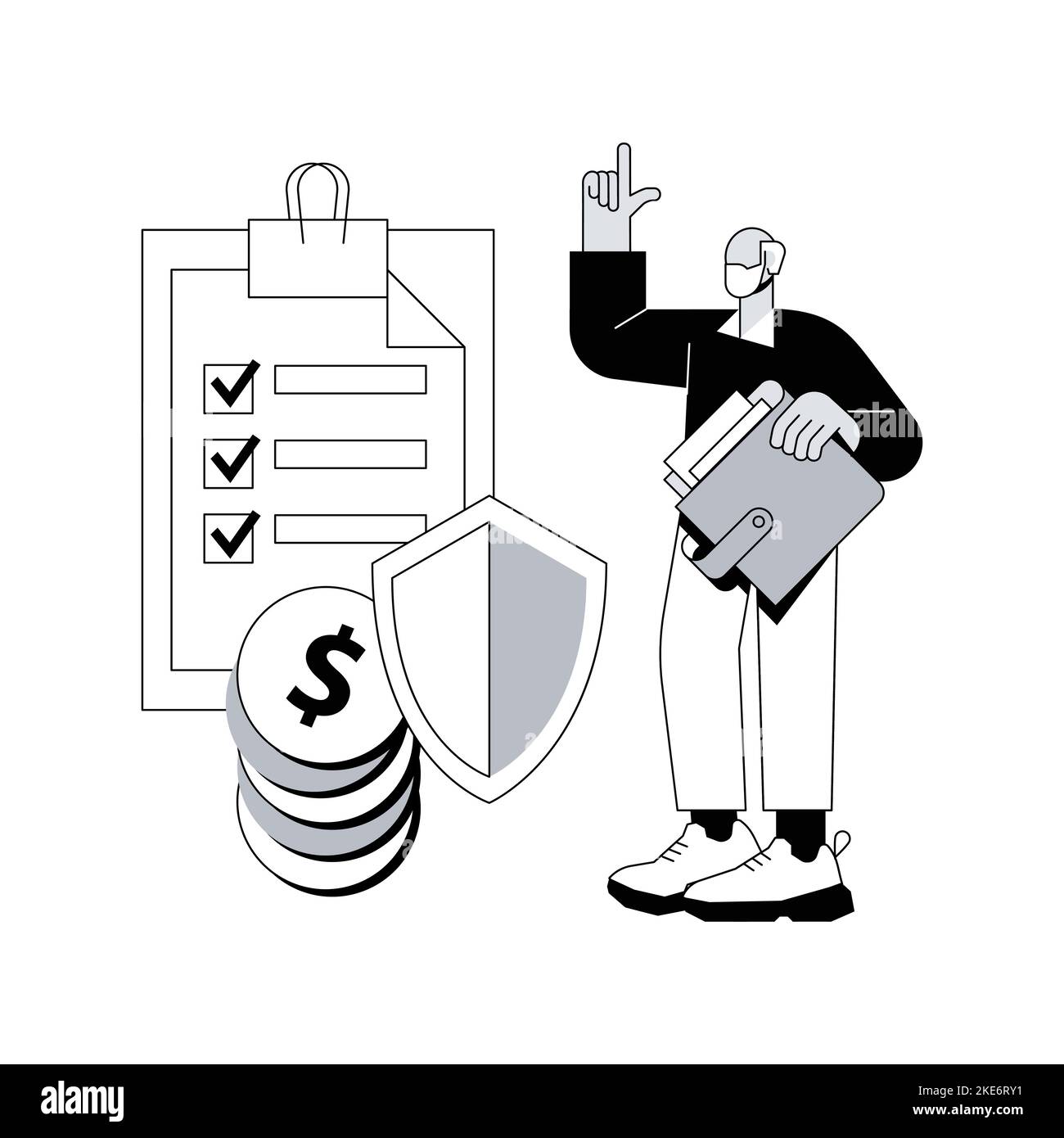 Elderly financial security abstract concept vector illustration ...