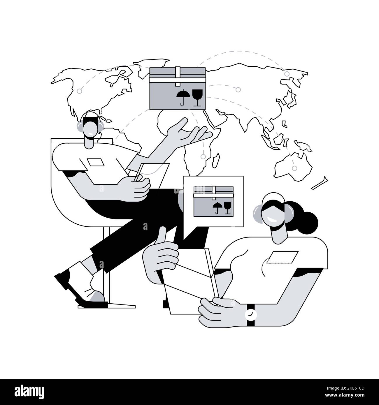Logistics hub abstract concept vector illustration. Global logistics ... Logistics hub abstract concept vector illustration. Global logistics ...